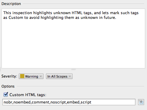 Add Custom HTML Tags – IDEs Support (IntelliJ Platform) | JetBrains